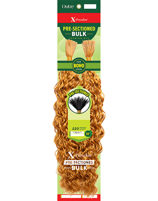 Outre X-Pression Pre-Sectioned | Dominican Curl Bulk | Bulk Braids 18 ...